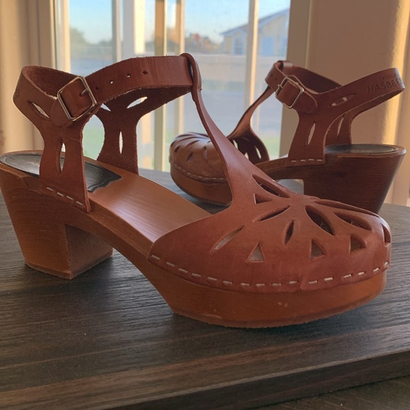 Swedish Hasbeens | Shoes | Swedish Hasbeens Lacy Clog Sandals | Poshmark